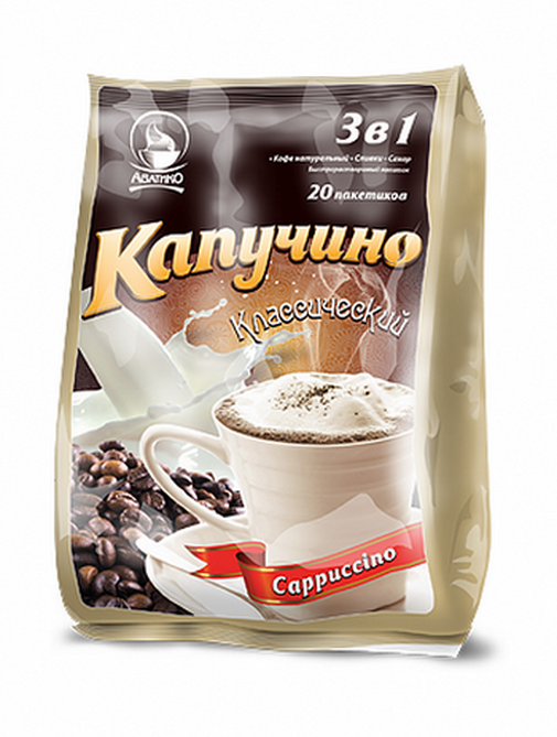 Кофе растворимый Аватико «Капучино классический» 3в1 20 пак. по 25 г ...