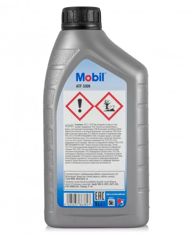 Масло трансмиссионное Mobil ATF 3309 (1 л), цена в Санкт-Петербурге от ...
