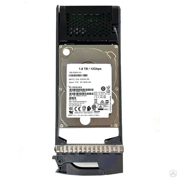 SSD накопитель NetApp FAS2750 X343A-R6 DSK DRV,1.8TB,10K,12G,DS224C ...